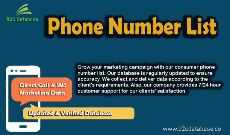 Phone Number List | Mobile Number List | B2C Database